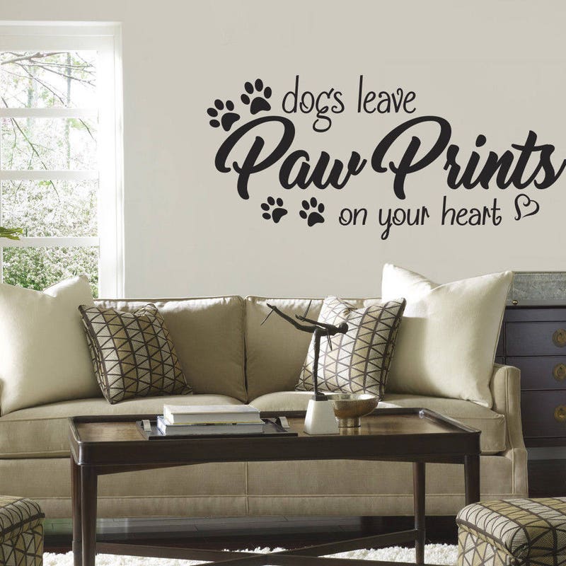 Paw Print Wall Decal - Etsy