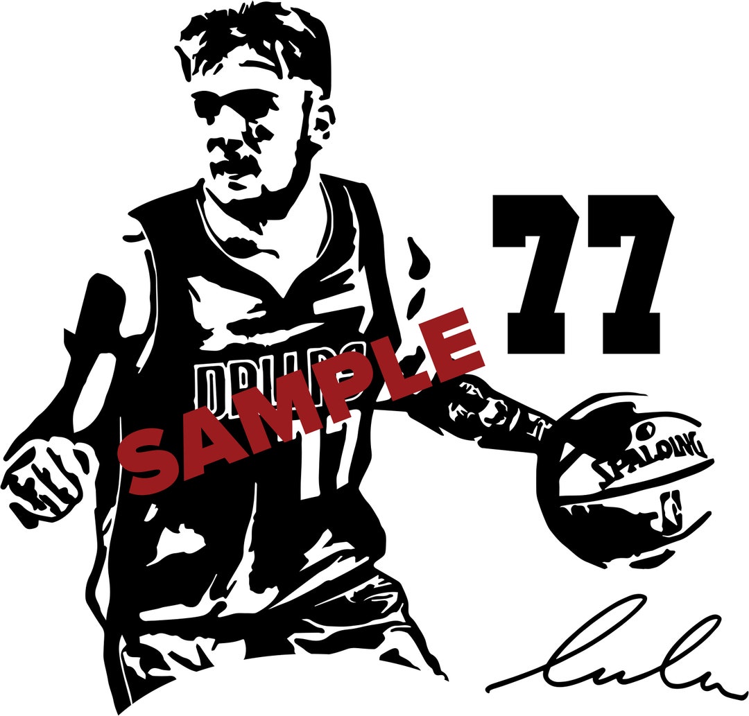 Luka Doncic SVG Silhouette Design, Instant Download, Vector, Files for ...