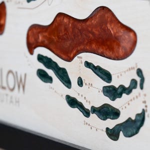 Custom Golf Course Map With Epoxy Resin and Hardwood Frame Personalized ...