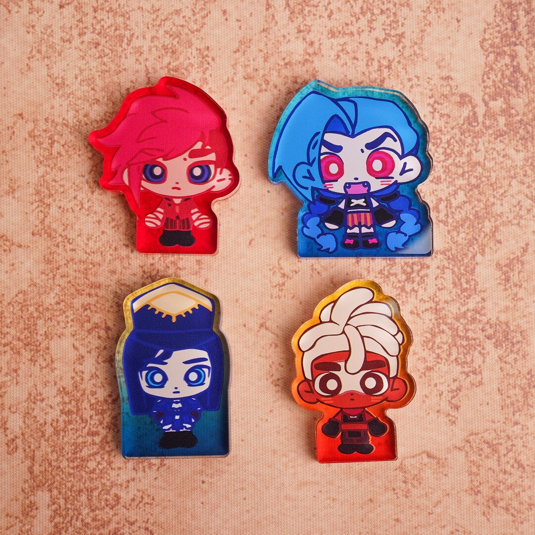 Arcane Powder Ekko Vi Caitlyn Kiramman Plaque Desktop Ornaments Are a ...