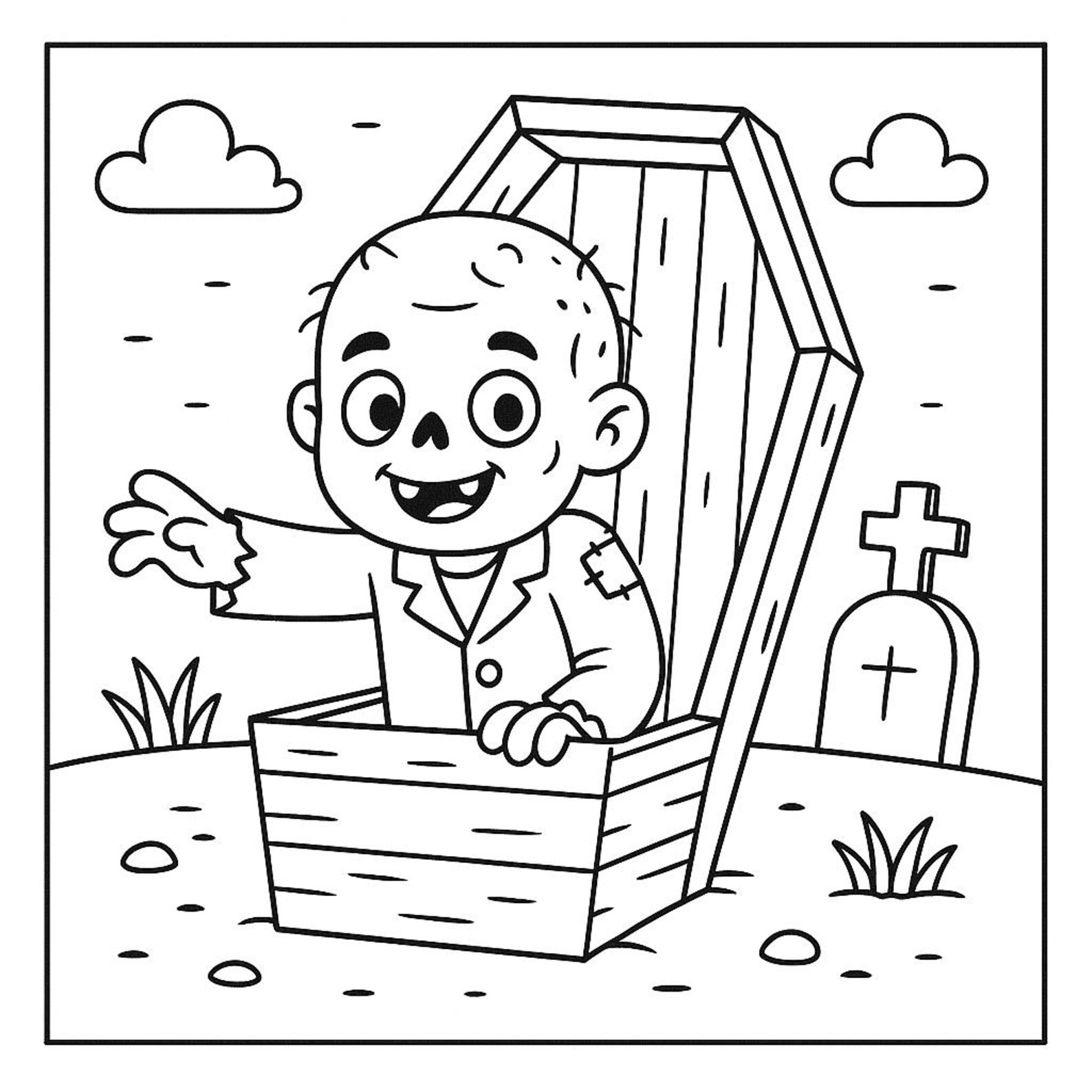 Kids Halloween Coloring Book – Cute and Spooky Fun | Ghosts, Pumpkins ...