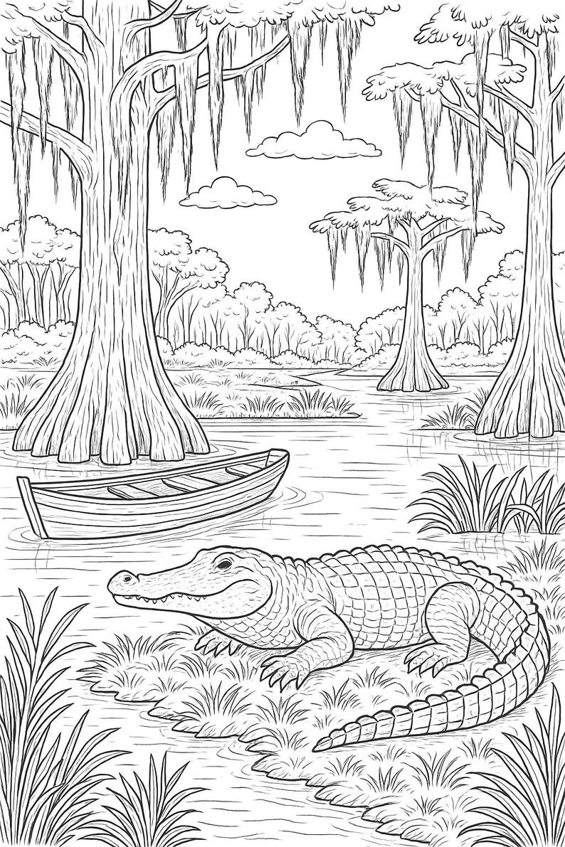 Louisiana Coloring Book: State Landmarks, Jazz & Cajun Culture - Etsy