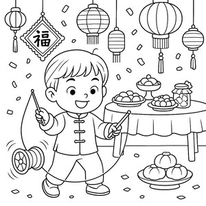 Kids Lunar New Year Coloring Book | Digital Download PDF | Fun ...