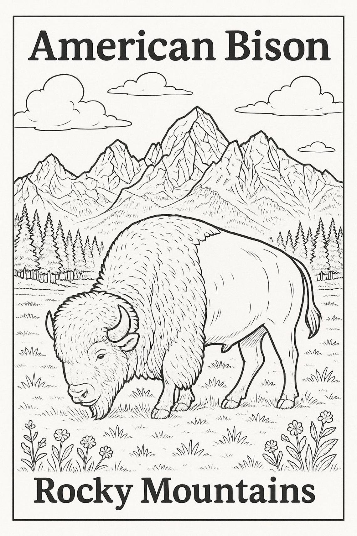 Wyoming Coloring Book – Yellowstone, Grand Tetons, Wildlife (PDF ...