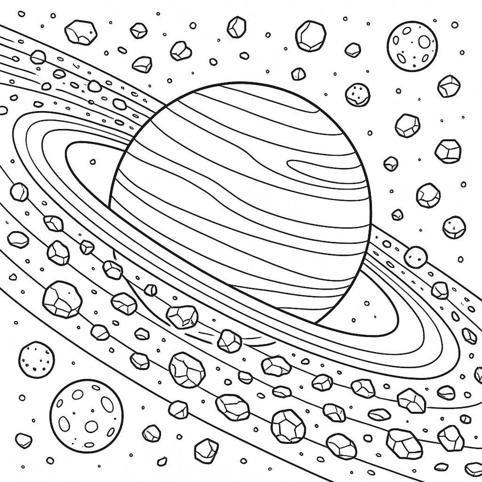 Adult Space Coloring Book With Facts | Stress Relief, Mindfulness ...