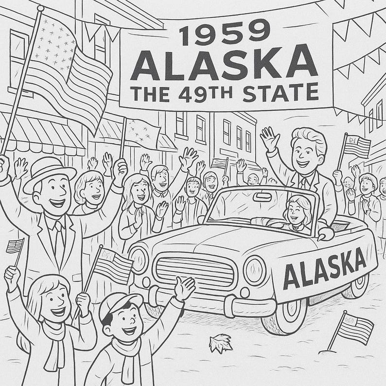 All About Alaska Coloring Book - Etsy