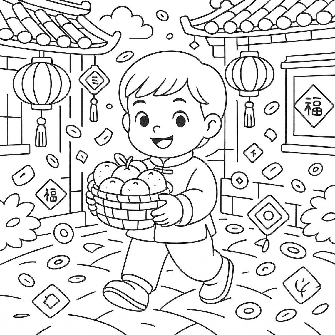 Kids Lunar New Year Coloring Book | Digital Download PDF | Fun ...