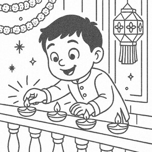 Kids Diwali Coloring Book: Festival of Lights Activities - Etsy