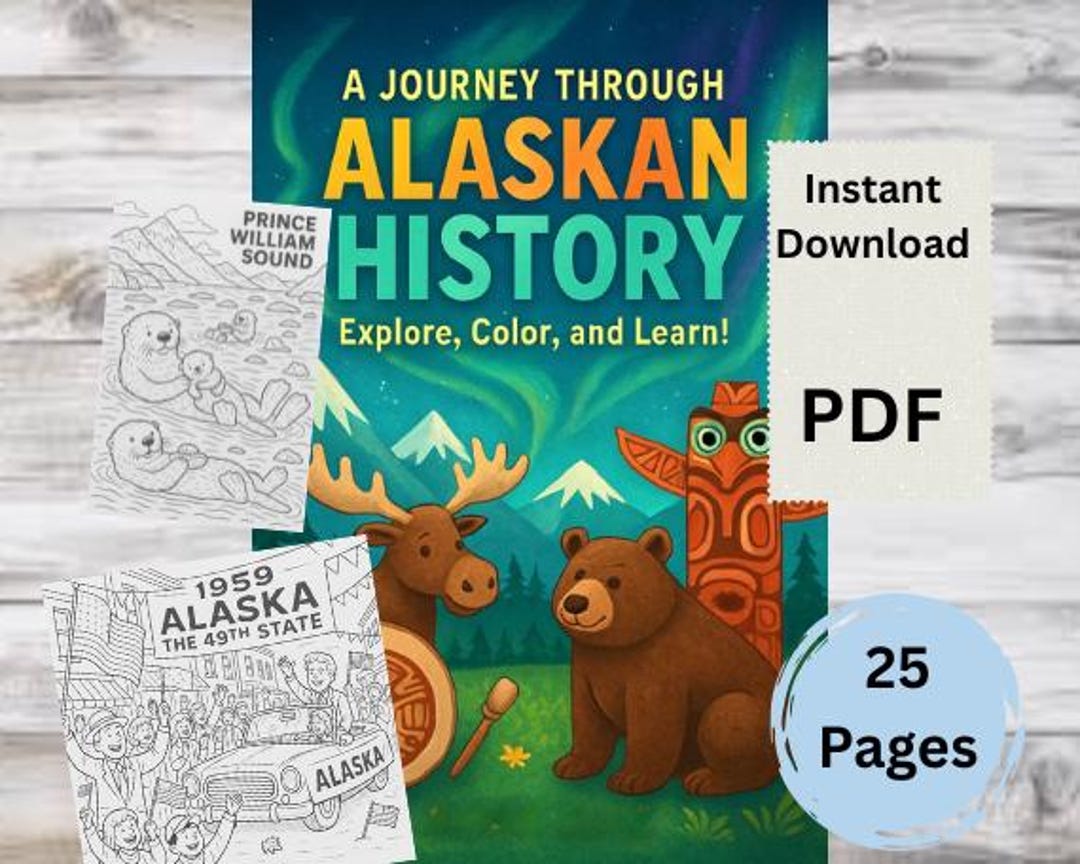 All About Alaska Coloring Book - Etsy