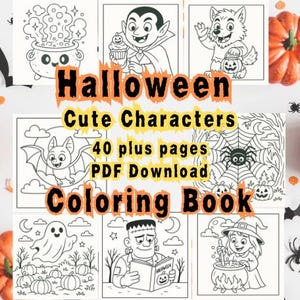 Kids Halloween Coloring Book – Cute and Spooky Fun | Ghosts, Pumpkins ...