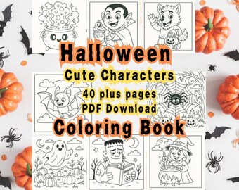 Kids Halloween Coloring Book – Cute and Spooky Fun | Ghosts, Pumpkins ...