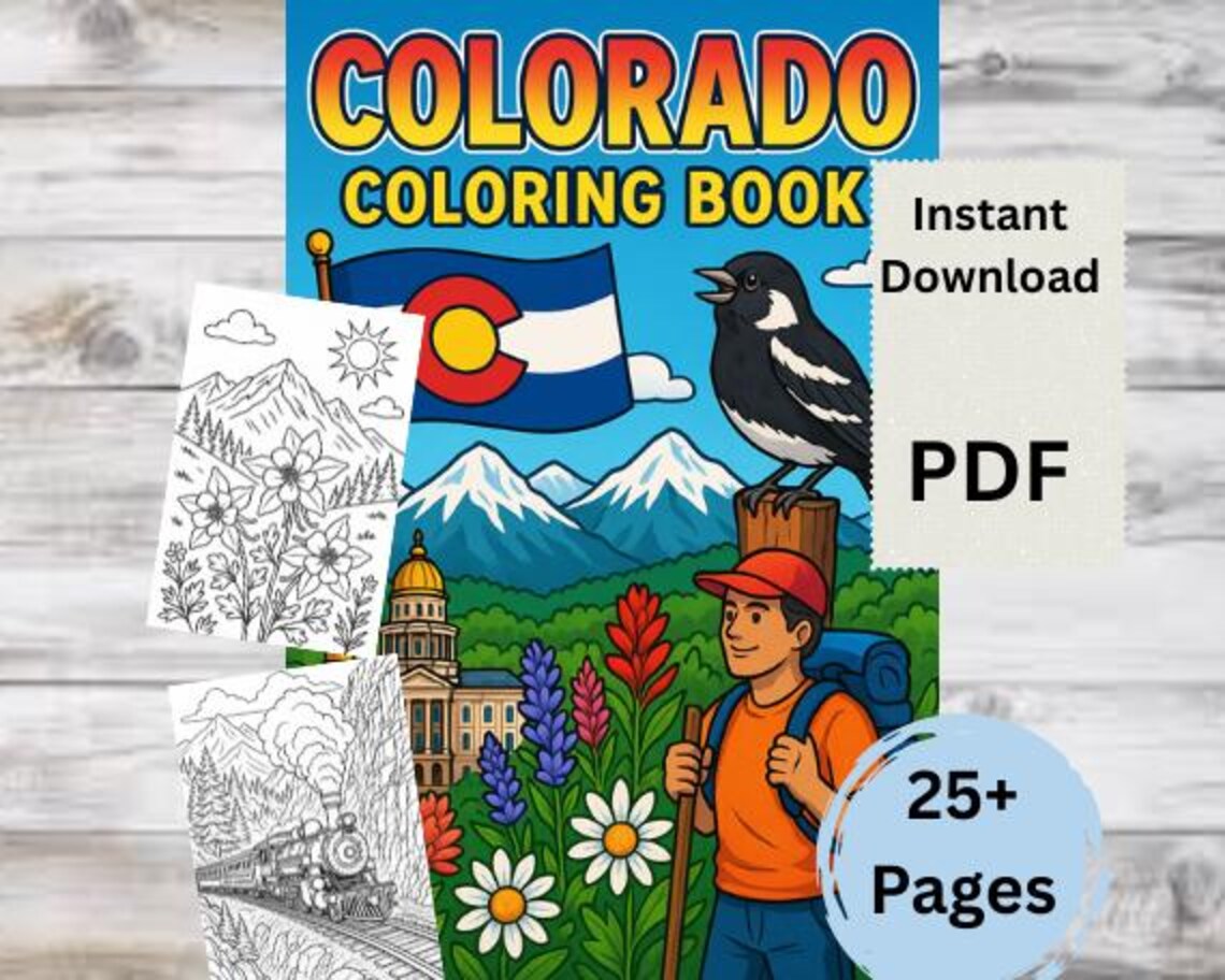 25 Colorado Coloring Pages for Adults & Kids | Rocky Mountains ...