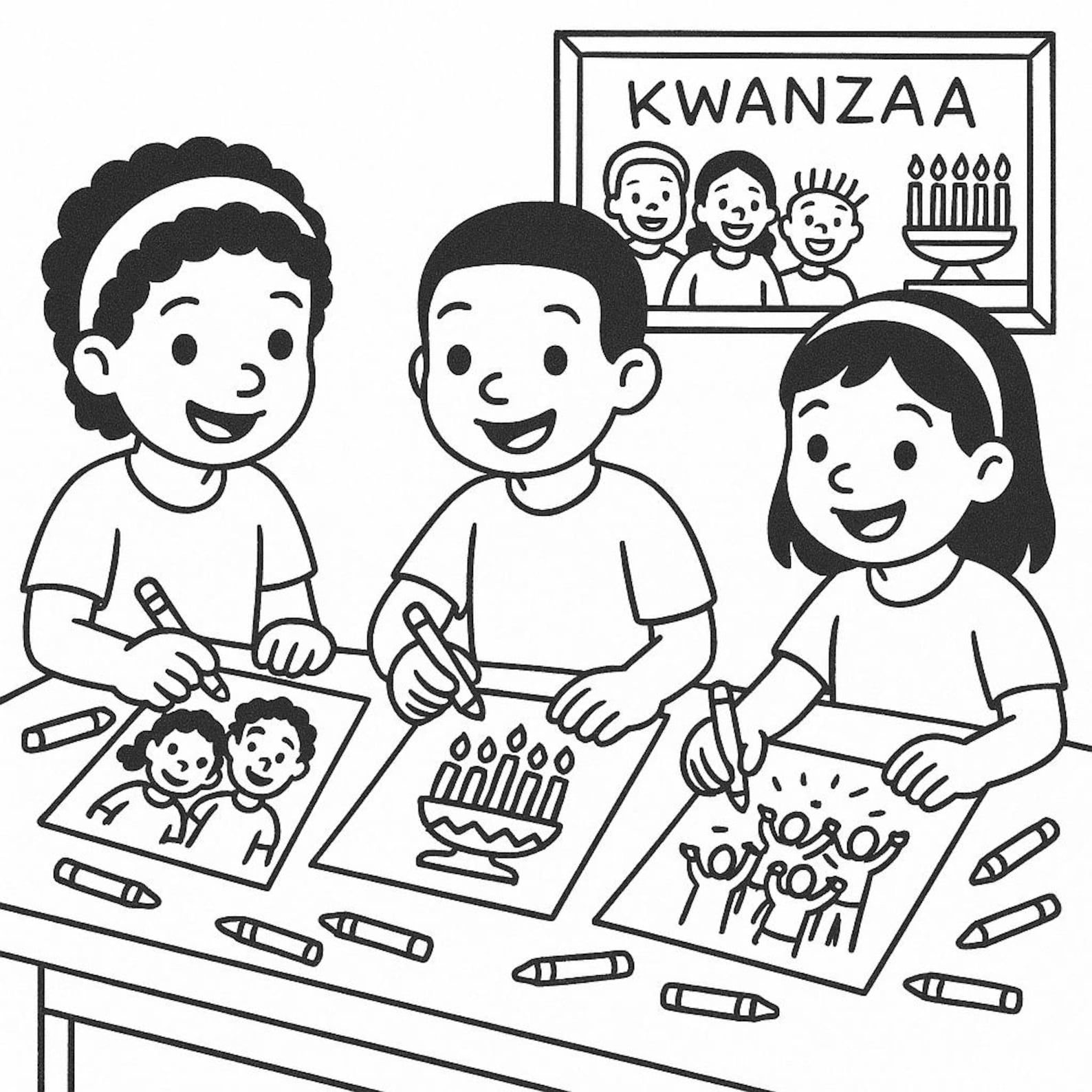 Kids Kwanzaa Coloring Book: Cultural Learning, Holiday Activities - Etsy