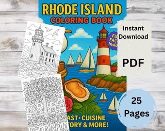 Rhode Island Coloring Book – Coastal Landmarks & Wildlife (PDF Download ...
