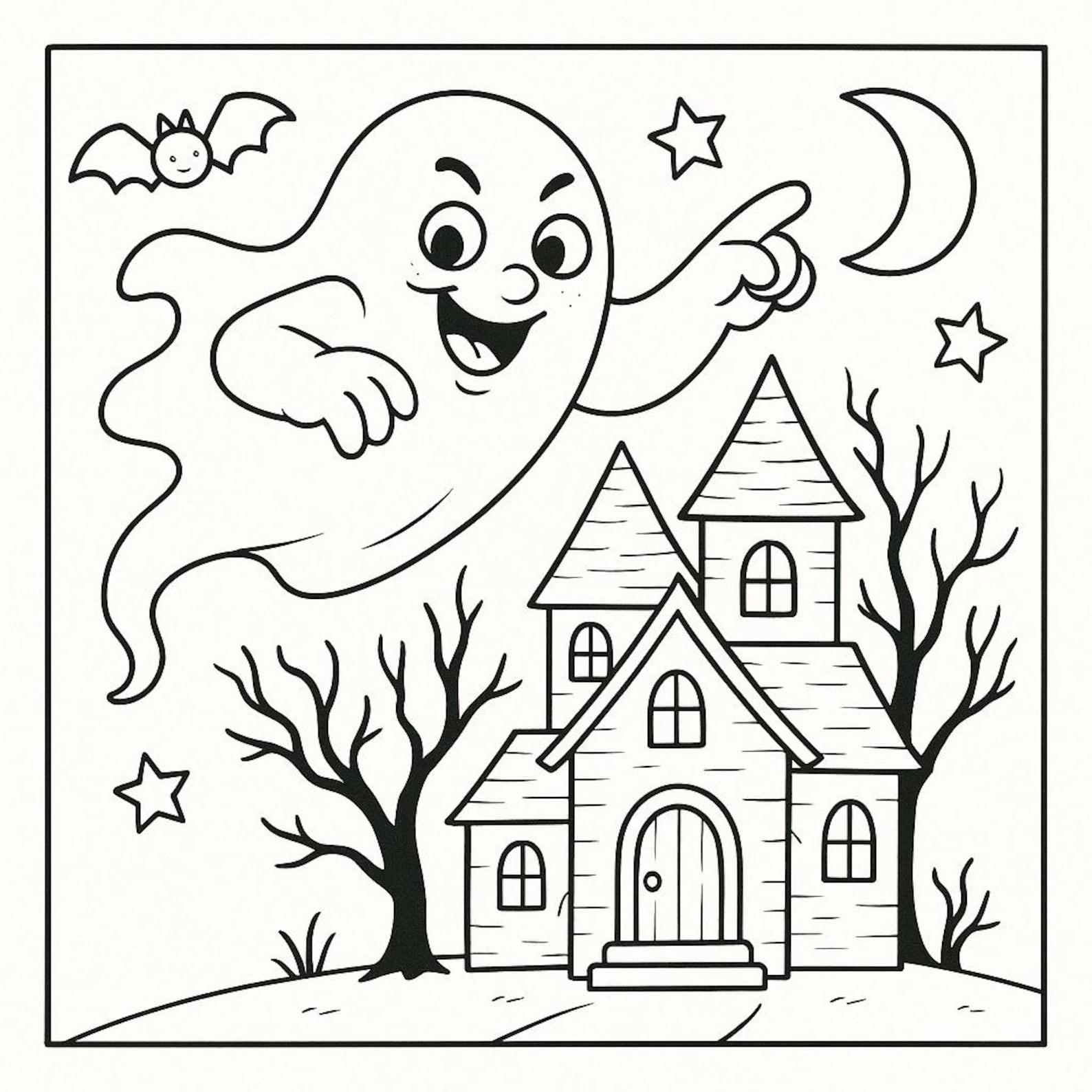 Kids Halloween Coloring Book – Cute and Spooky Fun | Ghosts, Pumpkins ...