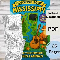 50 USA States Coloring Pages - Etsy