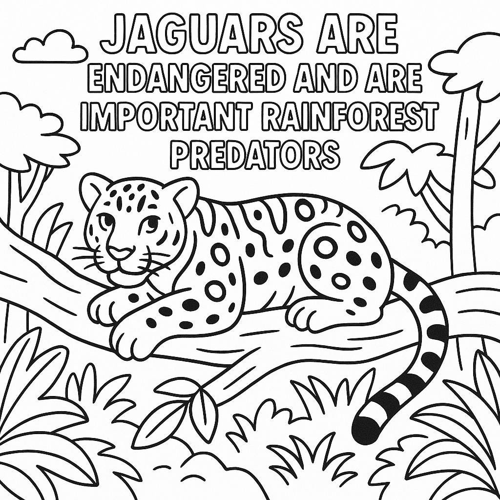 Endangered Animals Coloring Book: Educational Wildlife Activity for ...