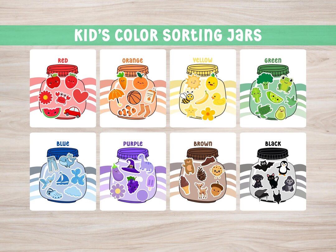 Color Matching Activity for Kids, Toddler Color Sorting Printables ...