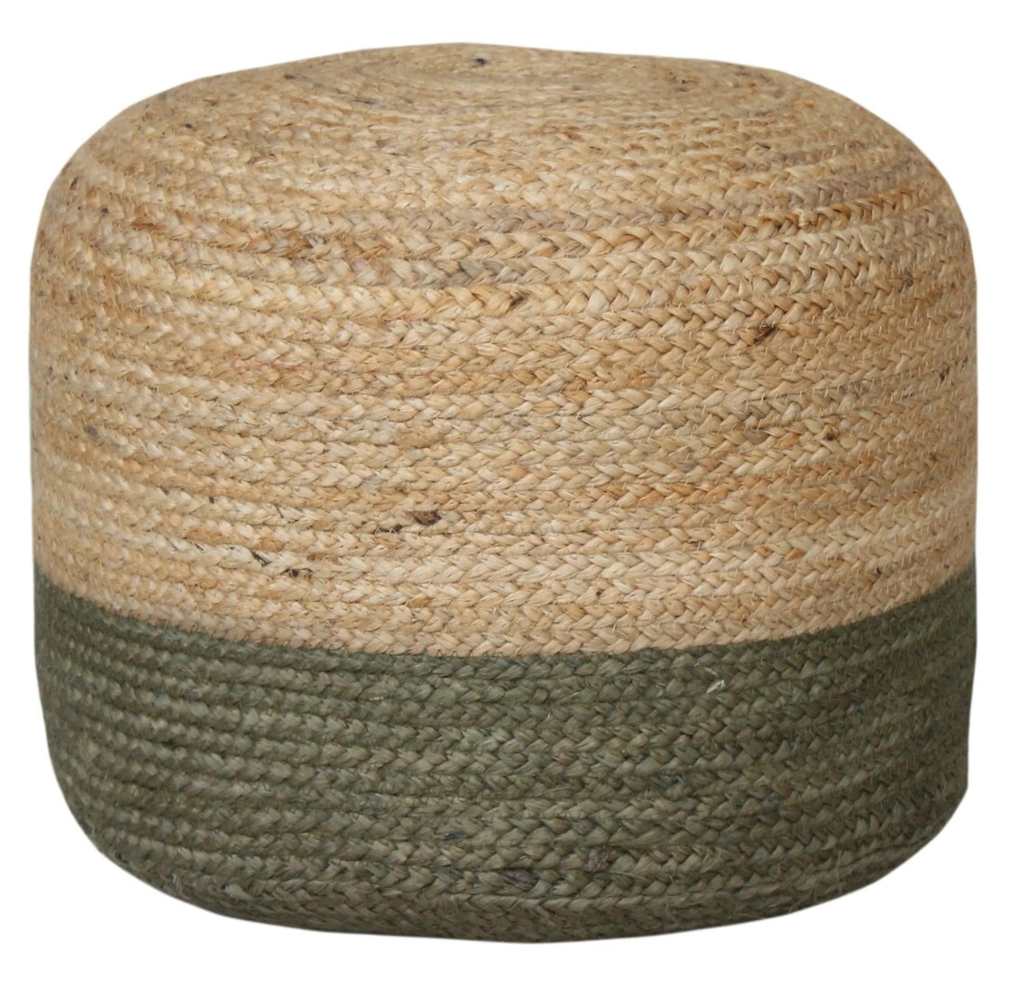 Ombre Hand Braided Jute Cotton Pouf Ottoman - Etsy