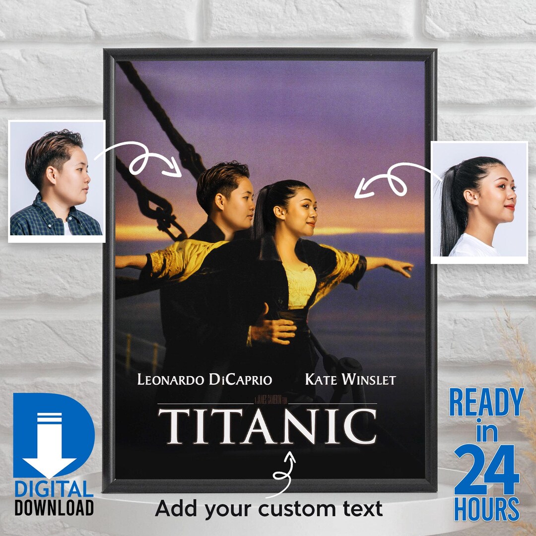 Personalized Movie Poster Titanic Face Swap, Titanic Movie Poster Face ...