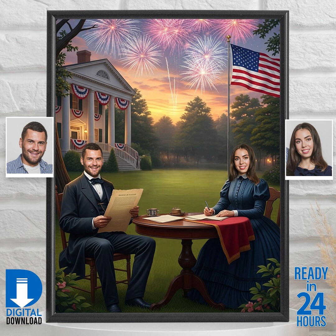 Personalized USA Independence Day 4th of July Portrait, Custom ...