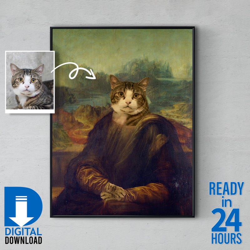 Mona Lisa Cat Bed - Etsy