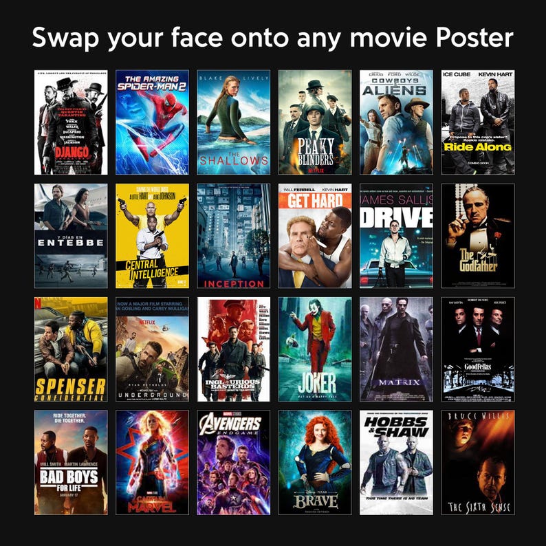 Personalized Movie Posters Face Swap, the Terminator Movie Poster Face ...