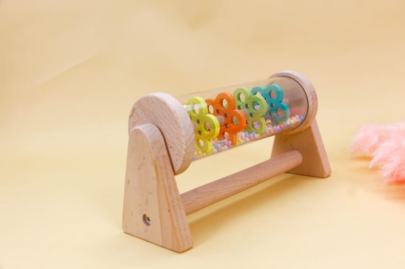 Personalized Wooden Baby Rattle: Custom Engraved Sensory Toy - Etsy
