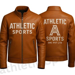 Custom Leather Jacket – Premium Quality With Embroidered Custom Logo ...