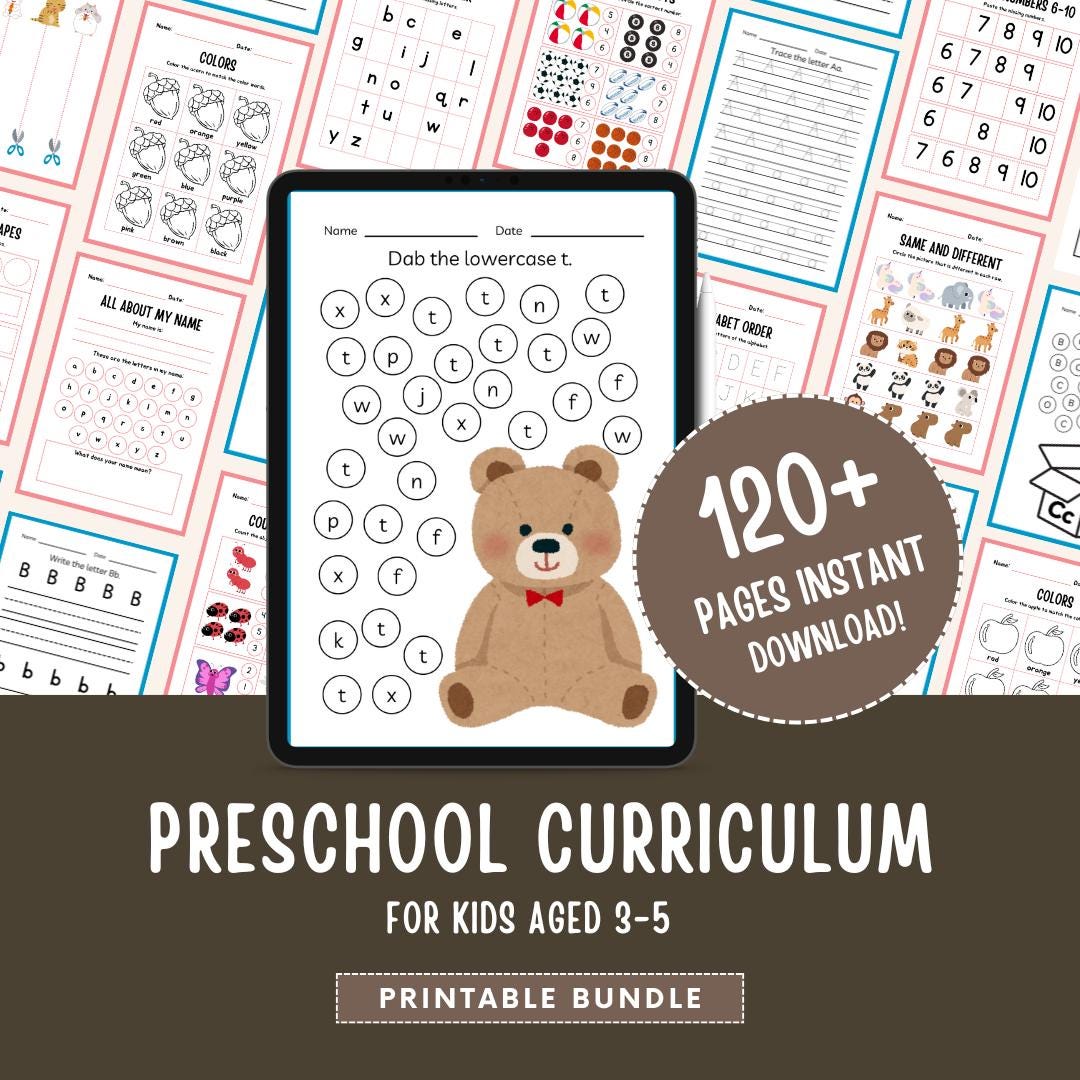 Preschool Alphabet Workbook: ABC Tracing, Writing & Dab Activities (PDF ...