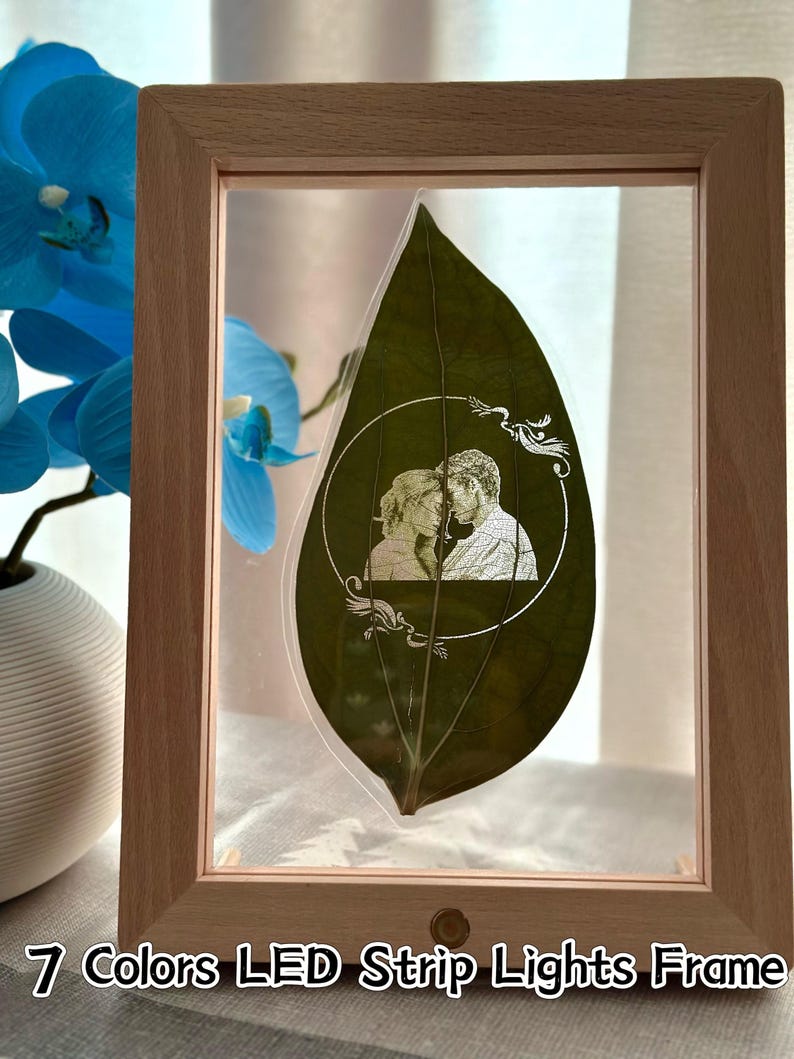 Custom Leaf Carving, Engraved Photo on Leaf, Personalized Laser ...