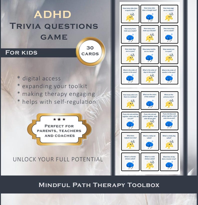 Trivia Questions ADHD - Etsy