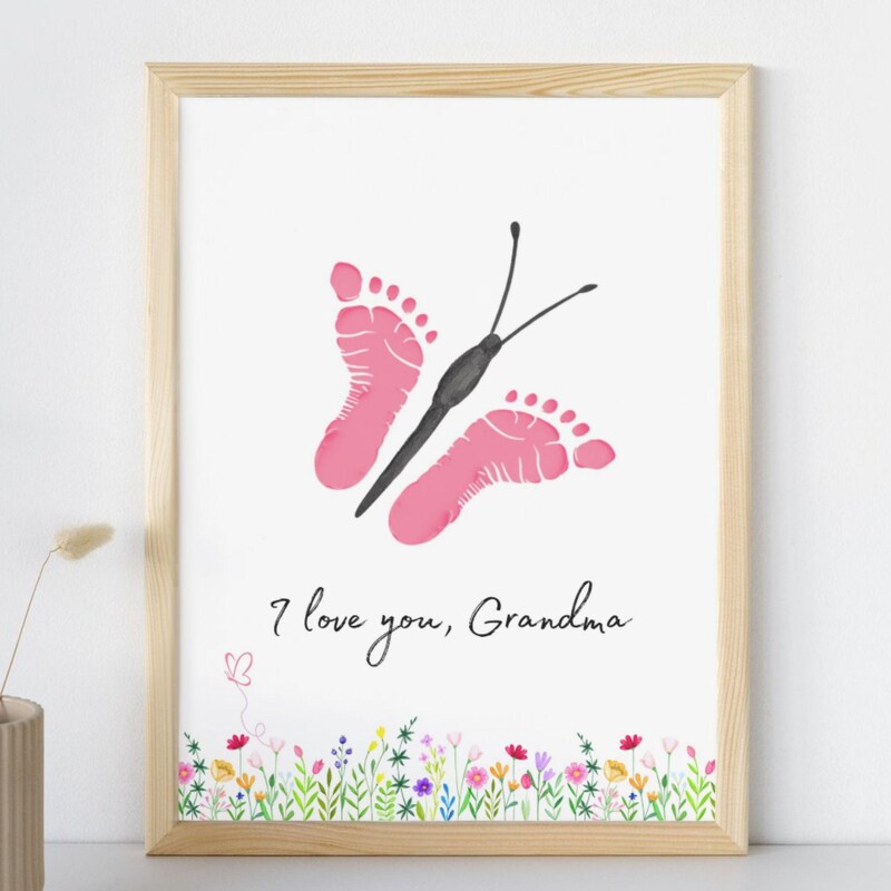 Mothers Day Footprint Art - Etsy