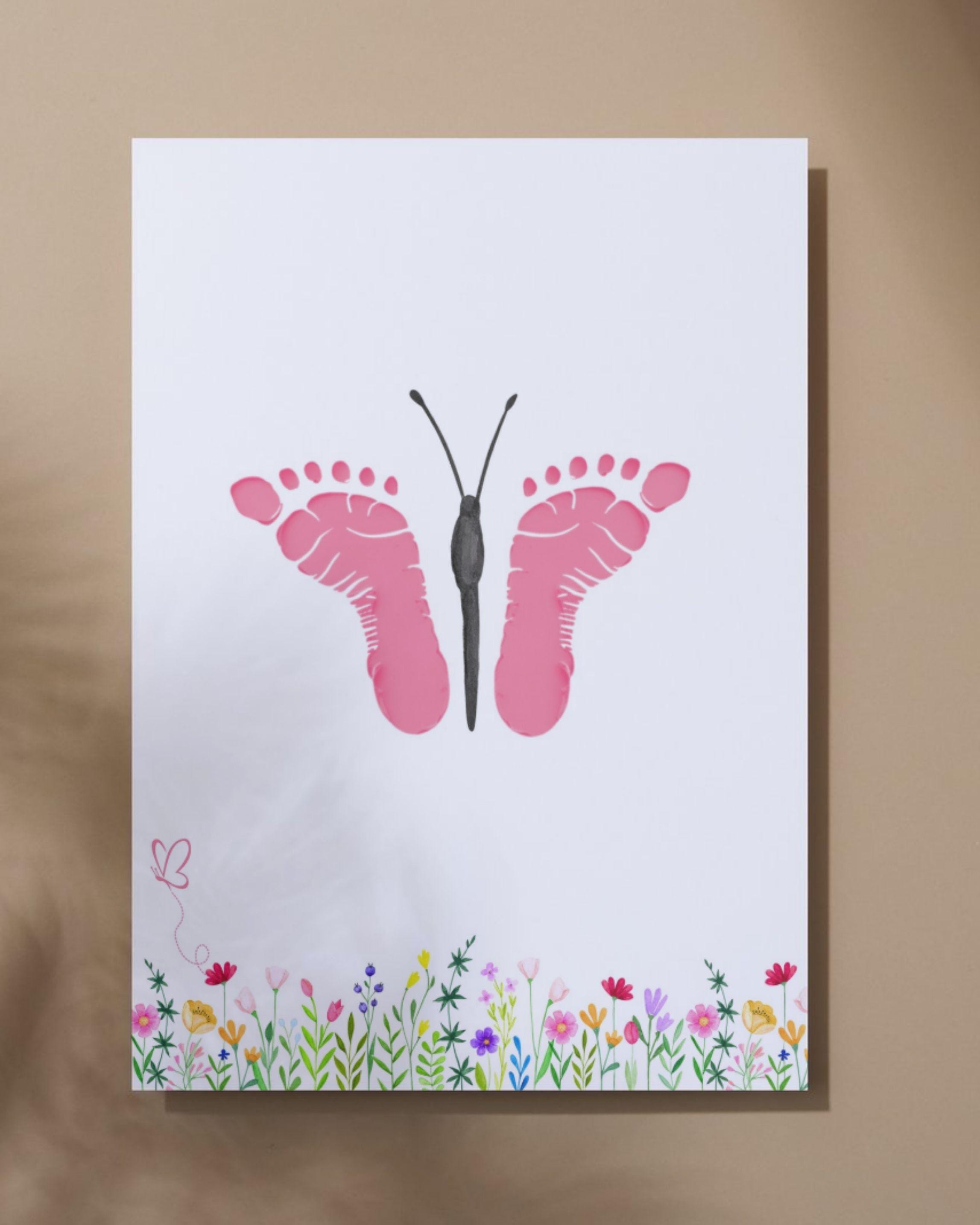 Butterfly Footprint Craft DIY Baby & Kids' Gift | Daycare Craft ...