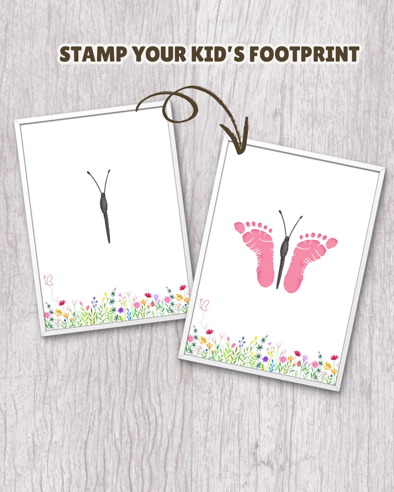 Butterfly Footprint Craft DIY Baby & Kids' Gift | Daycare Craft ...