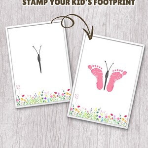 Butterfly Footprint Craft DIY Baby & Kids' Gift | Daycare Craft ...
