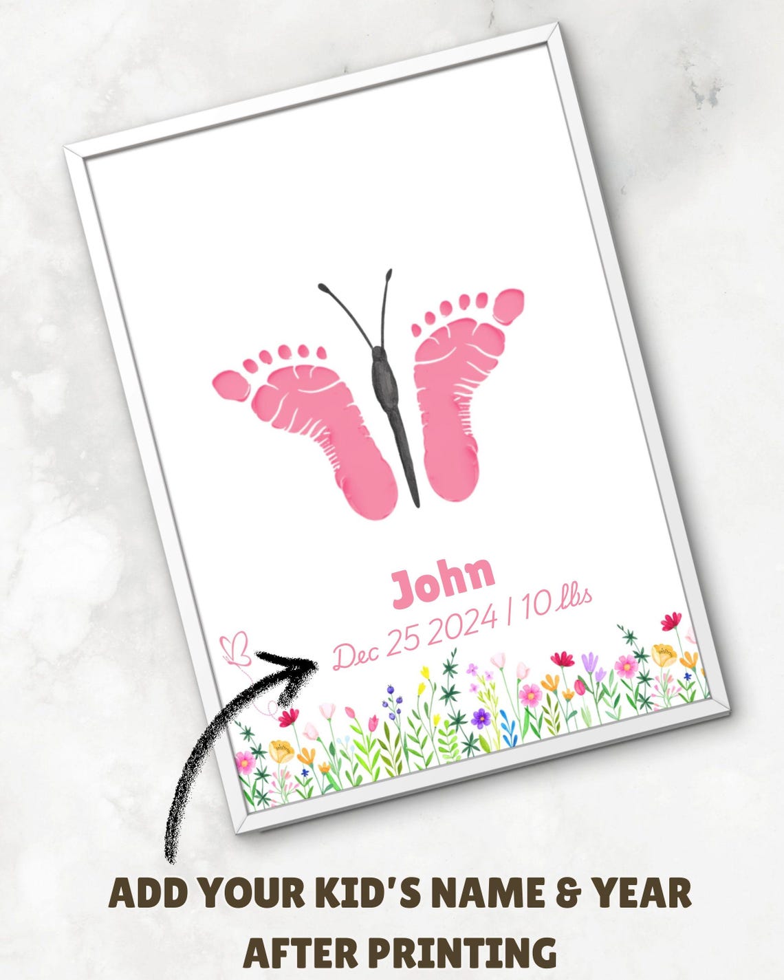 Butterfly Footprint Craft DIY Baby & Kids' Gift | Daycare Craft ...