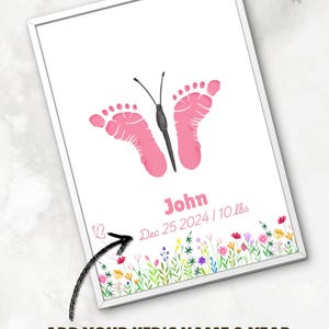 Butterfly Footprint Craft DIY Baby & Kids' Gift | Daycare Craft ...