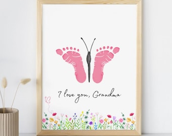 Butterfly Footprint Craft DIY Baby & Kids' Gift | Daycare Craft ...