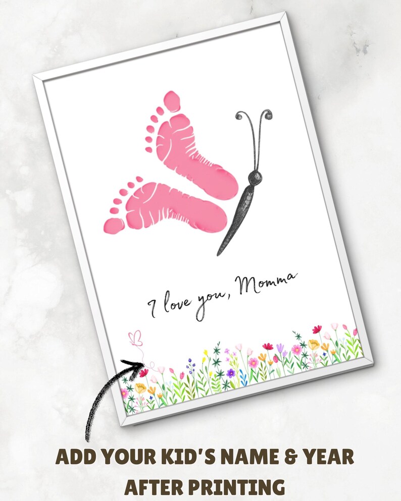 Mothers Day Gift Butterfly Footprint Art DIY Gift | Daycare Craft ...