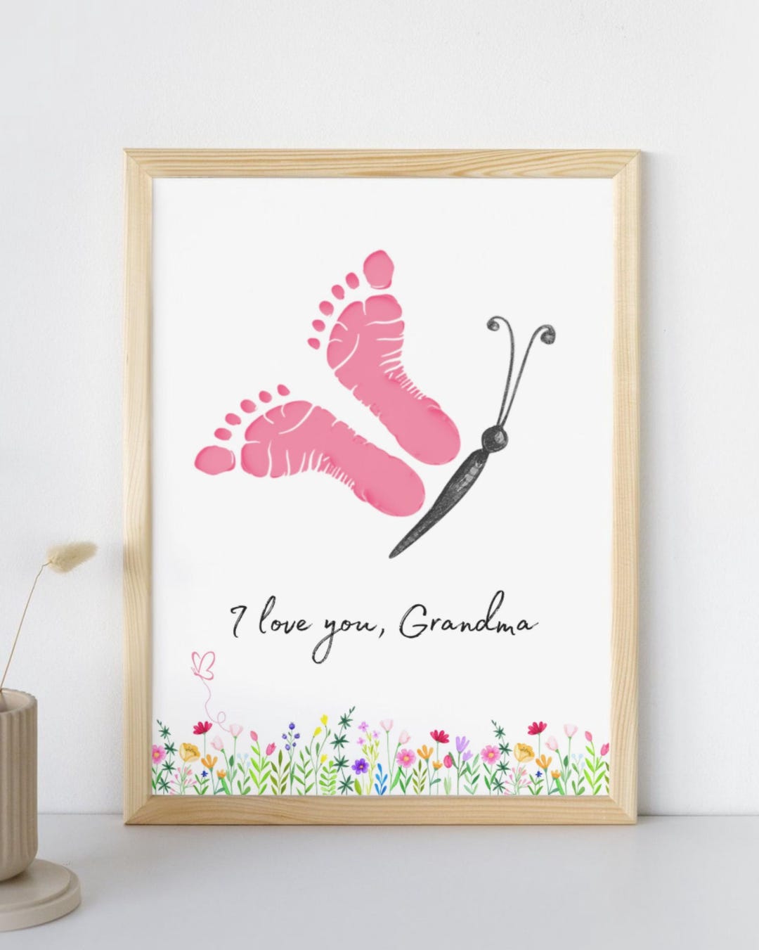 Gift for Grandma Butterfly Footprint Art DIY Gift | Daycare Craft ...