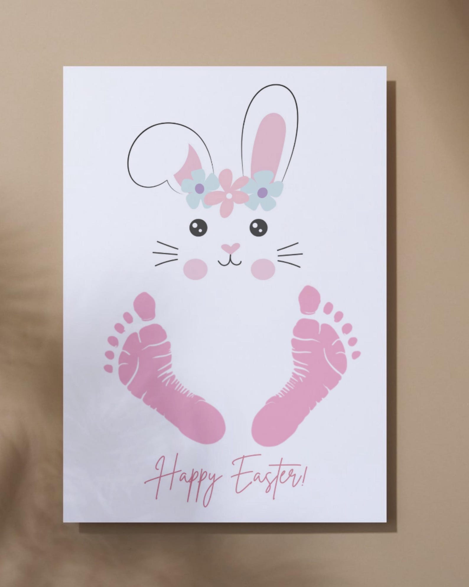 Easter Footprint Craft DIY Baby Gift | Easter Newborn Toddler Keepsake ...