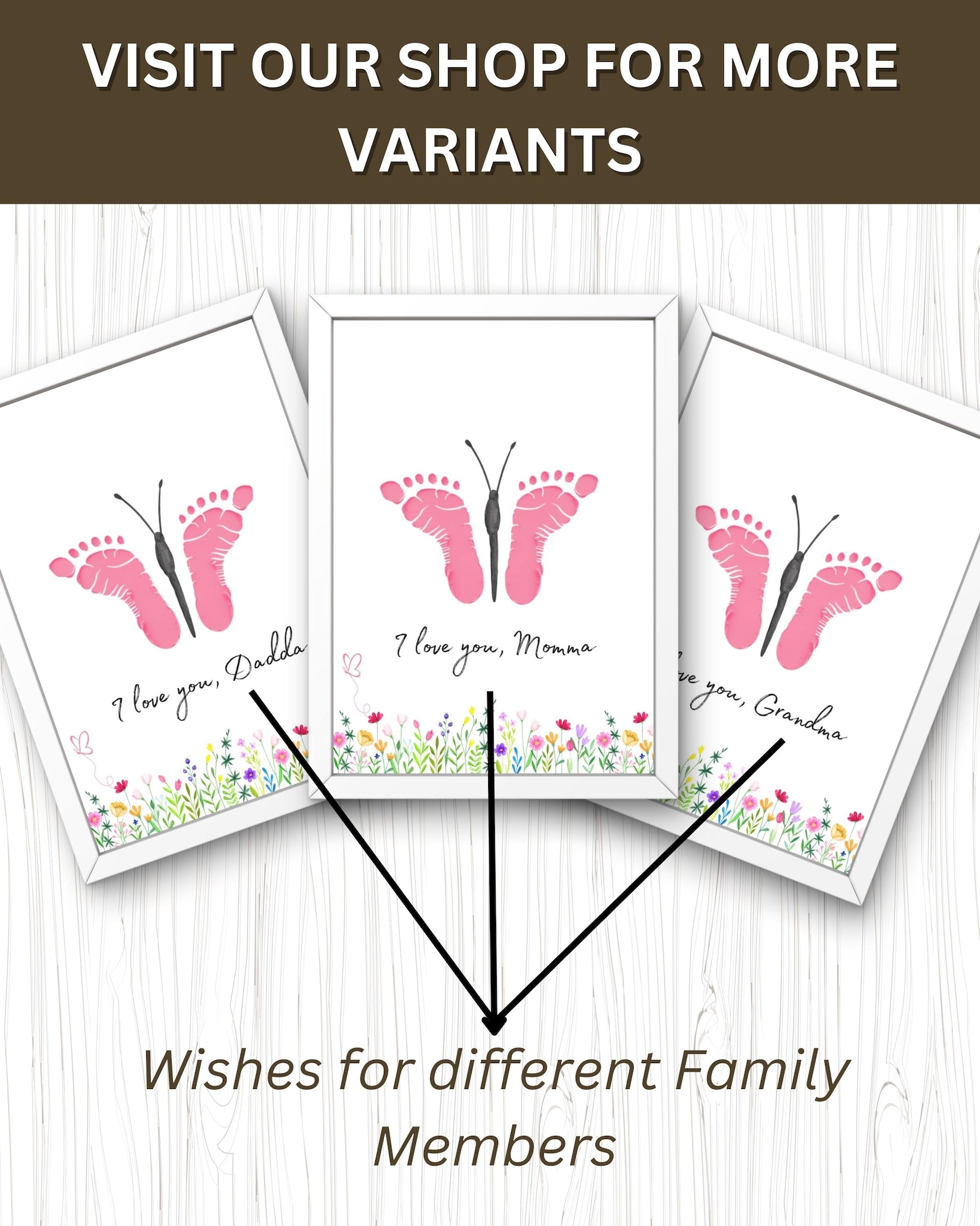 Gift for Mom Butterfly Footprint Craft DIY Baby & Kids Gift | Daycare ...
