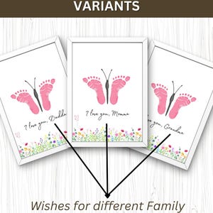 Gift for Mom Butterfly Footprint Craft DIY Baby & Kids Gift | Daycare ...