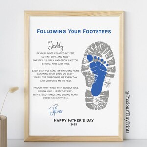 Fathers Day Craft Footprint Art | Daddy & Me Footprint Printable Gift ...