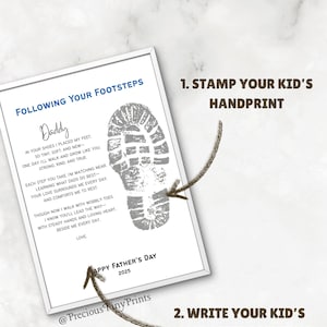 Fathers Day Craft Footprint Art | Daddy & Me Footprint Printable Gift ...