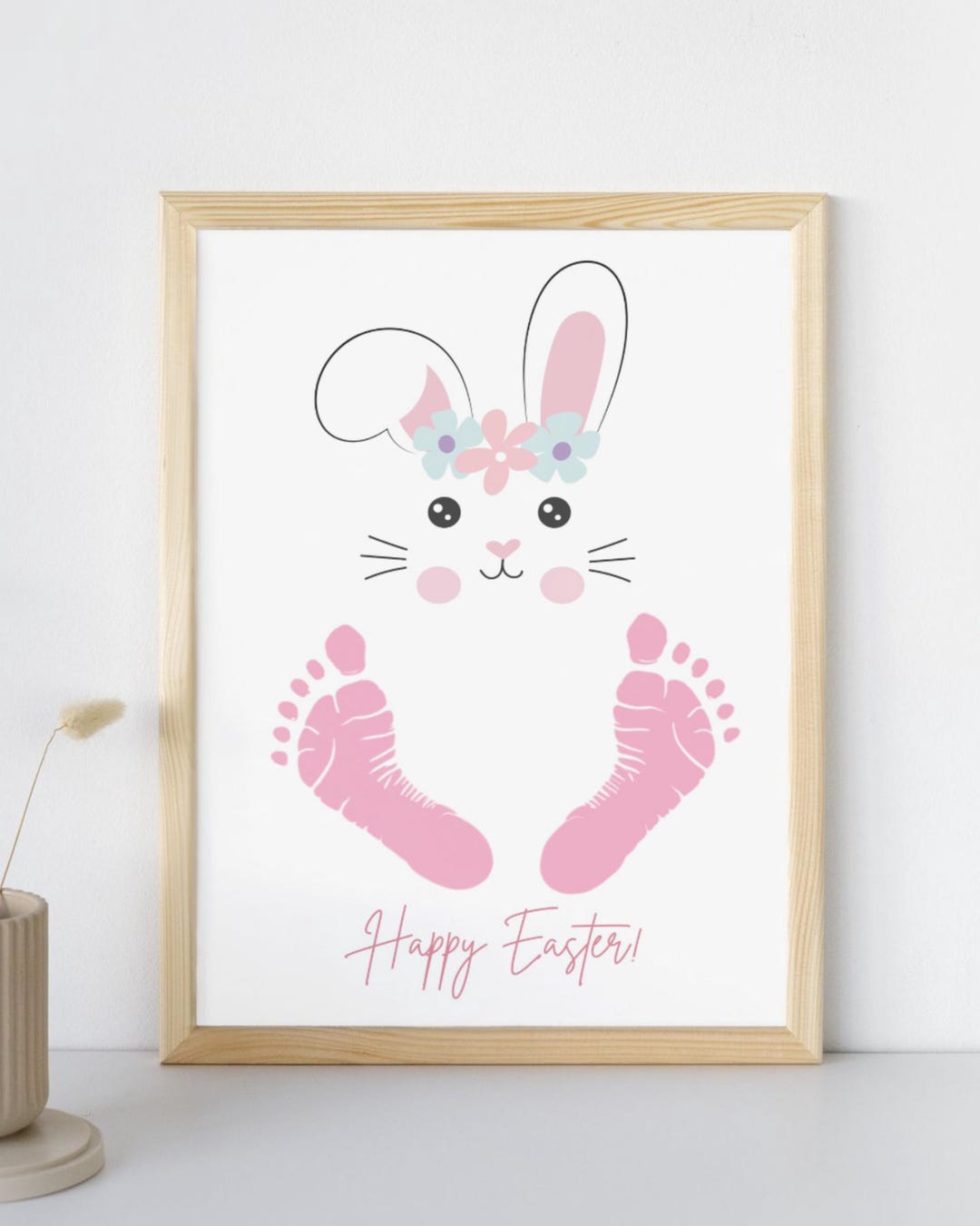 Easter Footprint Craft DIY Baby Gift | Easter Newborn Toddler Keepsake ...