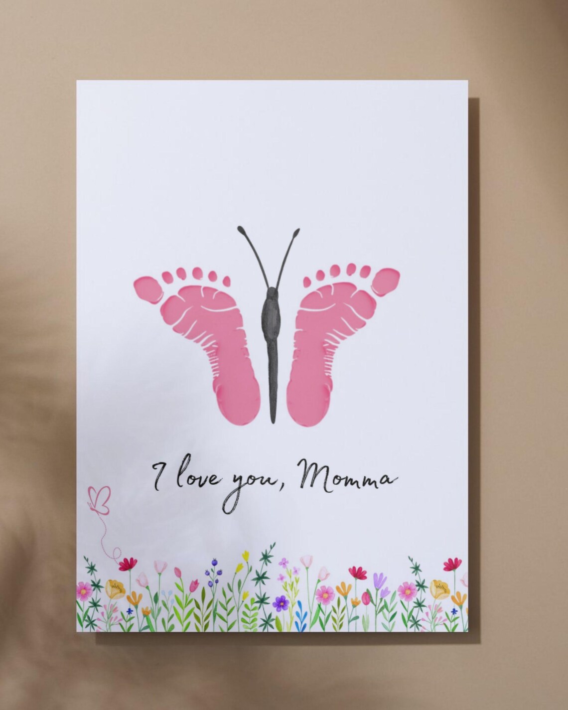 Gift for Mom Butterfly Footprint Craft DIY Baby & Kids Gift | Daycare ...
