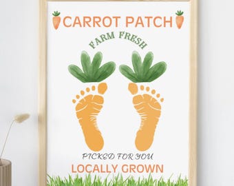 Easter Footprint Craft DIY Baby Gift | Easter Newborn Toddler Keepsake ...