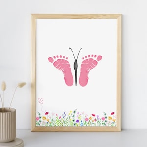 Butterfly Footprint Craft DIY Baby & Kids' Gift | Daycare Craft ...
